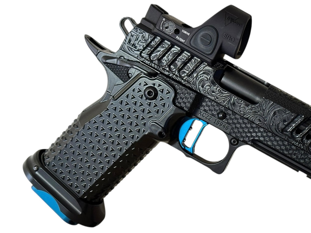 STACCATO CUSTOM XC GLOSS BLACK FINISH FULLY ENGRAVED SCROLL WITH ATLAS ...