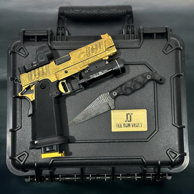 STACCATO CUSTOM P “LAST SAMURAI” PORTED ENGRAVED IN POLISHED GOLD TIN ...