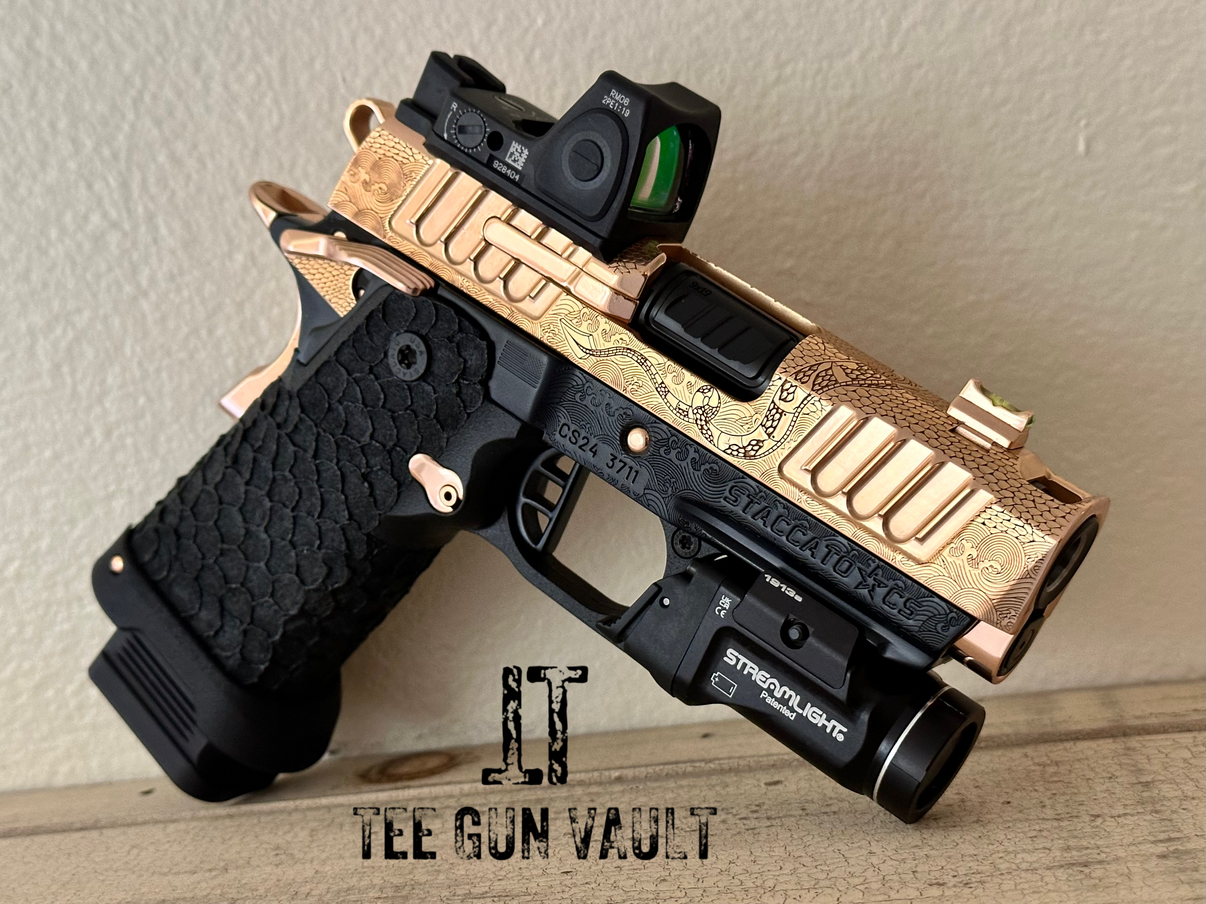 STACCATO CUSTOM CS PORTED 1 OF 1 "DRAGON SCALE" IN 18K ROSE GOLD WITH ...