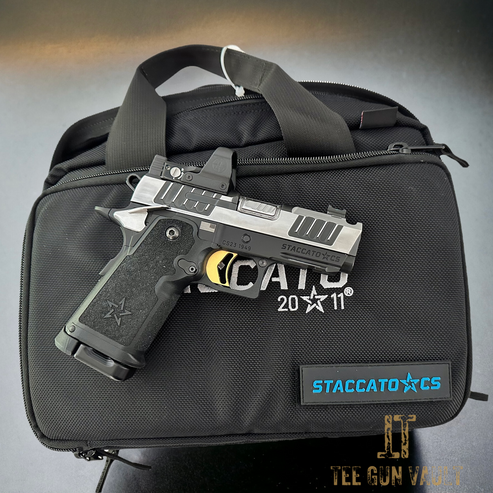 STACCATO CS PORTED CUSTOM POLISHED SLIDE WITH DELTA POINT PRO AND GOLD ...