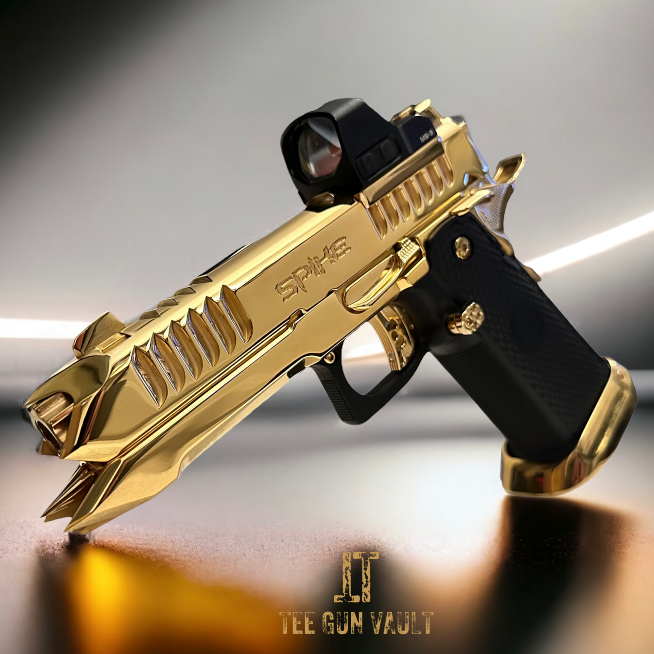 BUL ARMORY SAS II SPIKE CUSTOM 1 OF 1; 24K GOLD PLATED HIGH POLISHED 9 ...