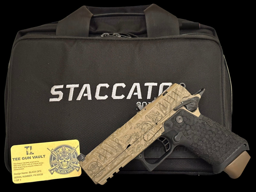 STACCATO CUSTOM P4 HD “BLACK OPS” 1 OF 1 PORTED – Tee Gun Vault