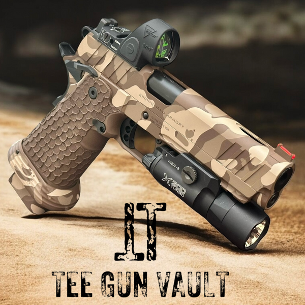 SPRINGFIELD CUSTOM PRODIGY PORTED 5” CAMO FINISH WITH SRO AND X300 ...