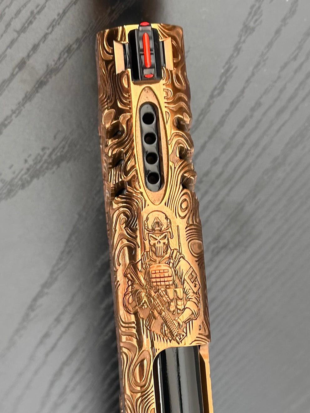 STACCATO CUSTOM P “BLACKOPS” PORTED POLISHED COPPER/BLACK DLC FINISH W ...