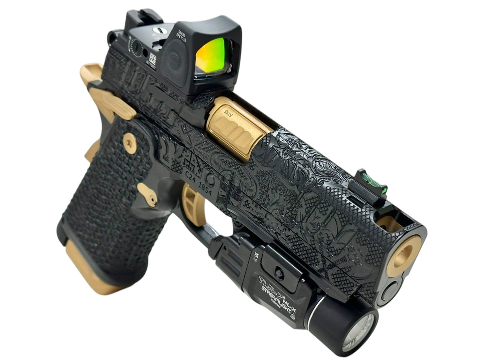 STACCATO CUSTOM C “VIKING” PORTED ENGRAVED IN BLACK/GOLD FINISH 9MM ...