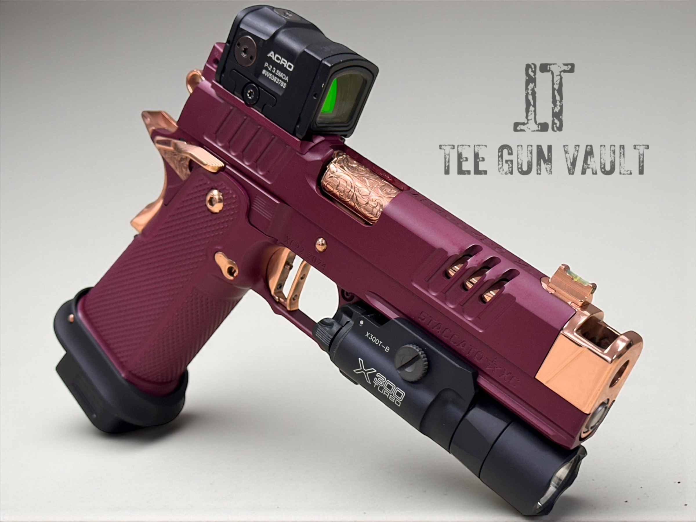STACCATO CUSTOM XC BLACK CHERRY 18K ROSE GOLD ACCENTS WITH PHOENIX ALU ...