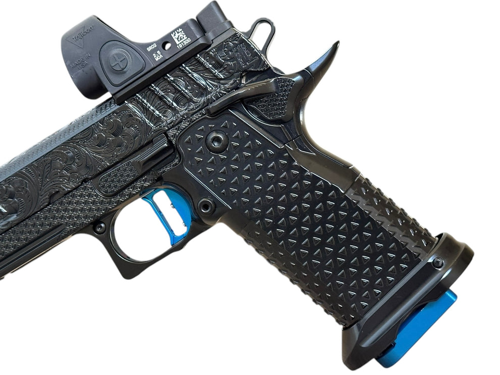 STACCATO CUSTOM XC GLOSS BLACK FINISH FULLY ENGRAVED SCROLL WITH ATLAS ...