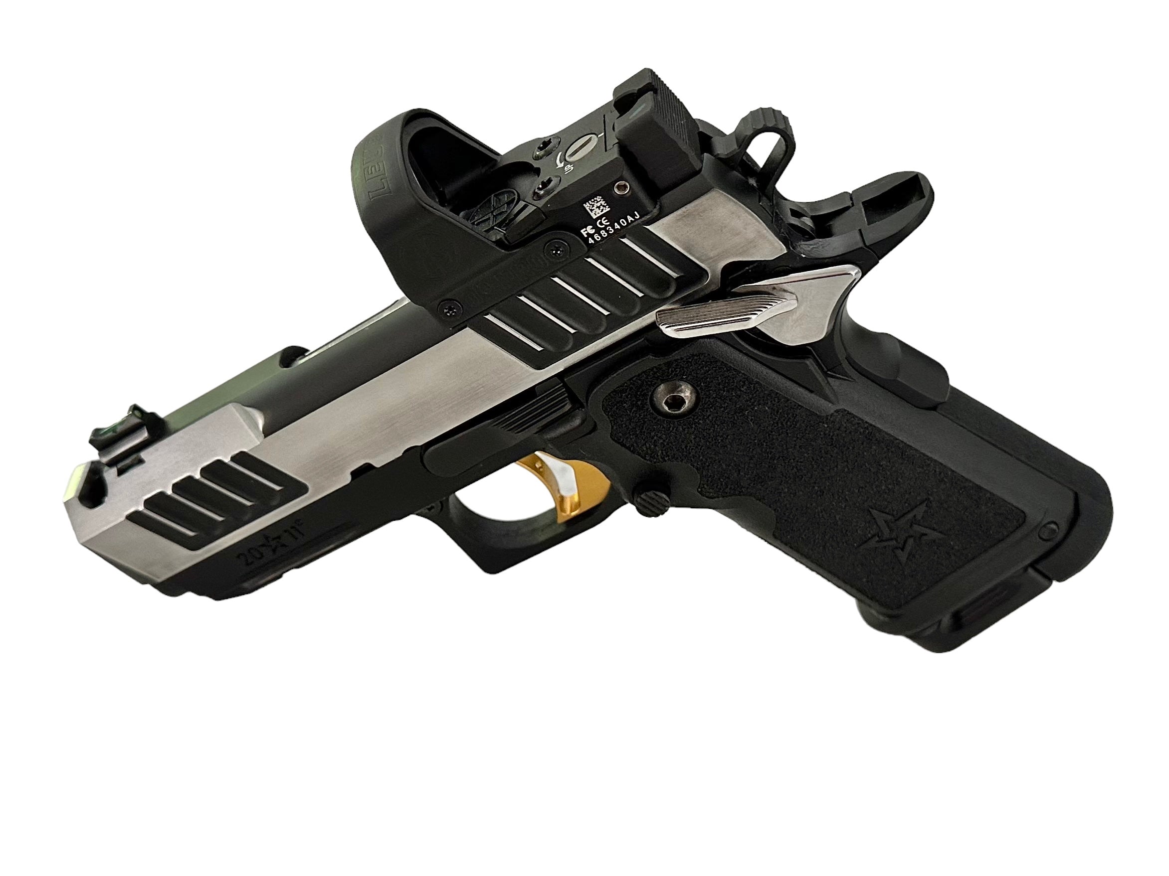 STACCATO CS PORTED CUSTOM POLISHED SLIDE WITH DELTA POINT PRO AND GOLD ...