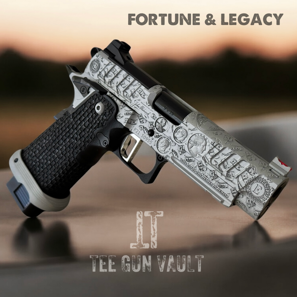 STACCATO CUSTOM P PORTED “FORUNE & LEGACY” 3D ENGRAVED SILVER/BLACK FI ...