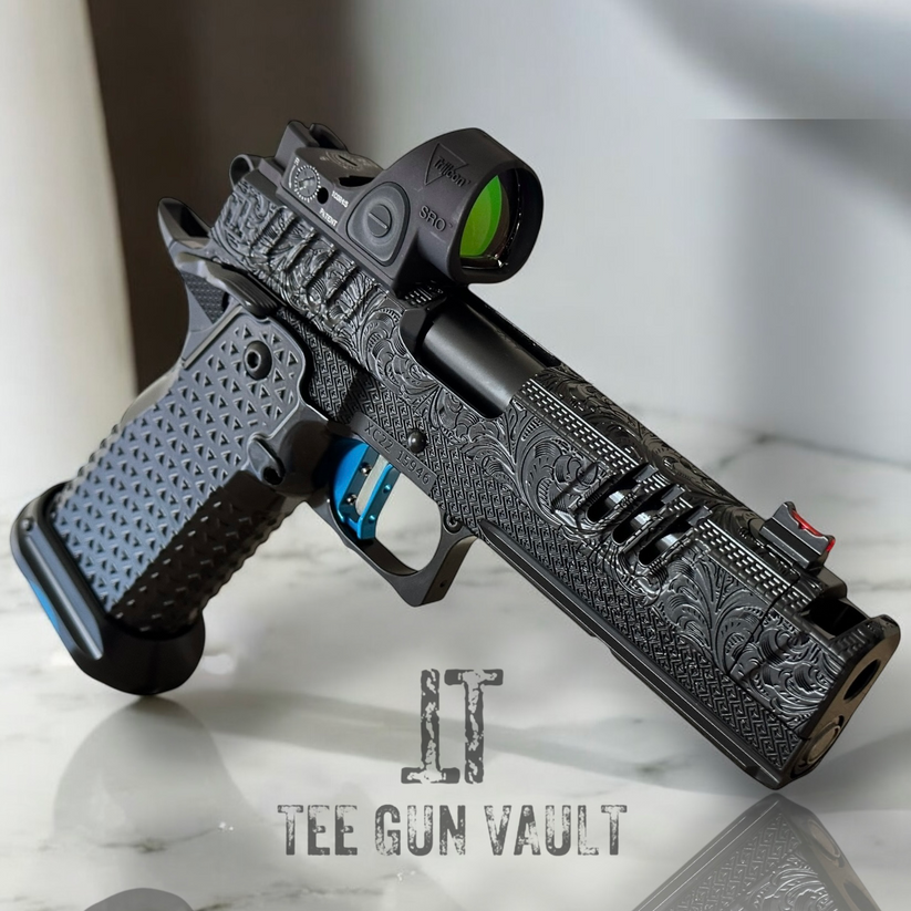 STACCATO CUSTOM XC GLOSS BLACK FINISH FULLY ENGRAVED SCROLL WITH ATLAS ...