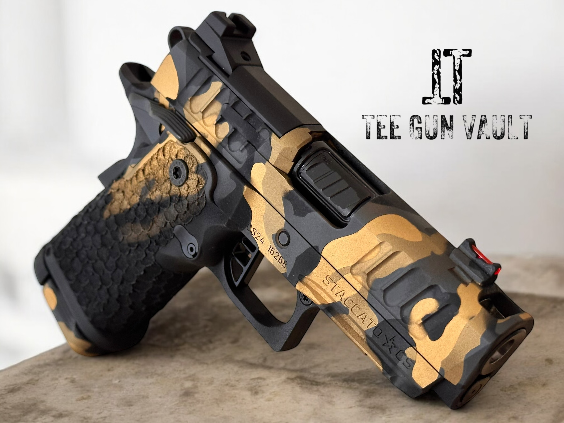 STACCATO CUSTOM CS MULTICAM 3.5” PORTED WITH DRAGON SCALE GRIPS – Tee ...