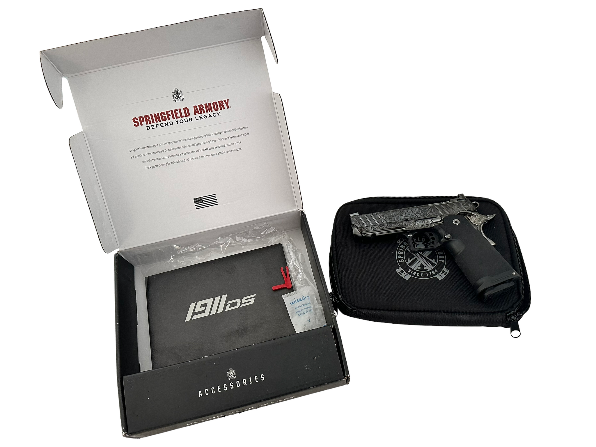 SPRINGFIELD ARMORY PRODIGY 2011 CUSTOM PISTOL 9MM. FULLY ENGRAVED , HI ...