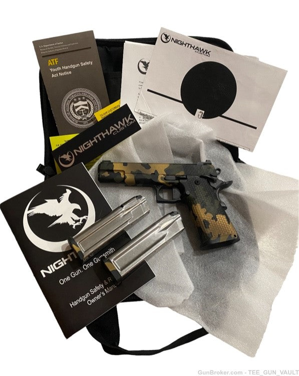 NIGHTHAWK CUSTOM GRP GOVERNMENT BLACK CAMO 9MM DOUBLE STACK – Tee Gun Vault