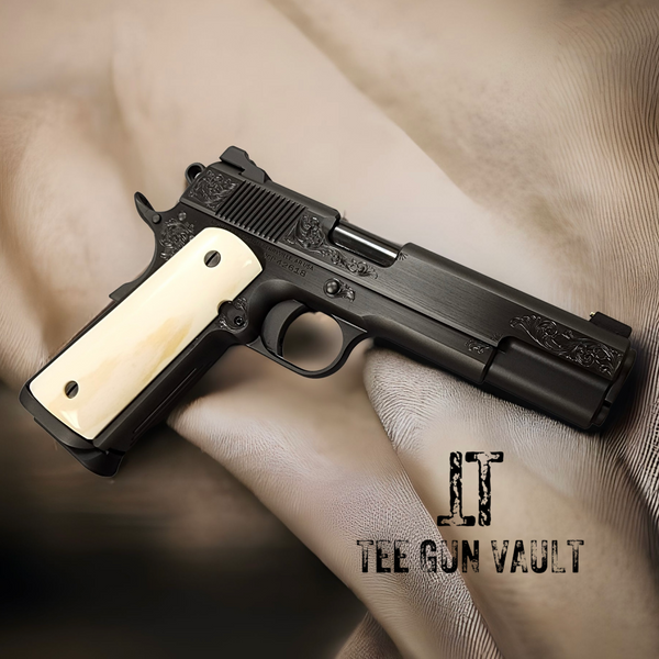 NIGHTHAWK CUSTOM VIP BLACK 45ACP GIRAFFE BONE GRIPS – Tee Gun Vault